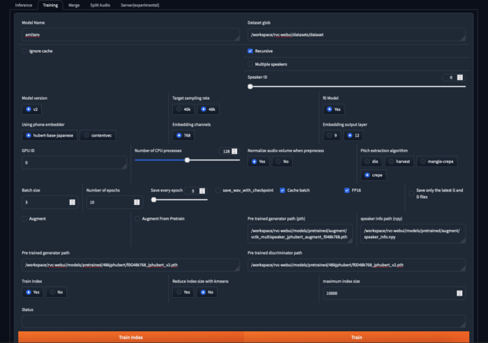 【ddPn08 – RVC v2モデル対応版】RunPod編：日本人のためのRVC WebUIの使い方（設定詳解） | 子供プログラマー